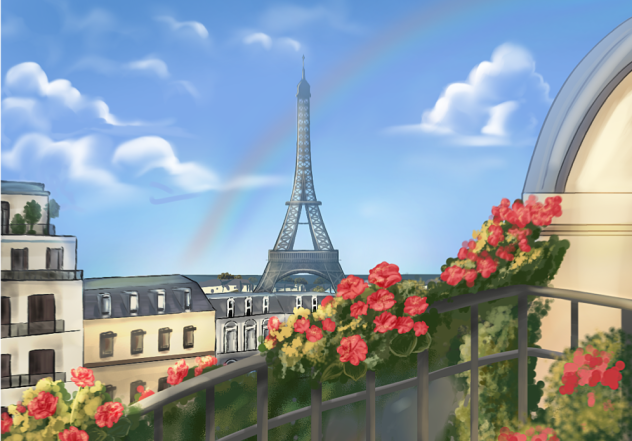 Eiffel tower view - ibisPaint