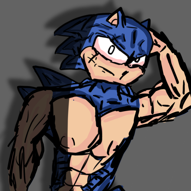 Sonic Likes to Pump It - ibisPaint