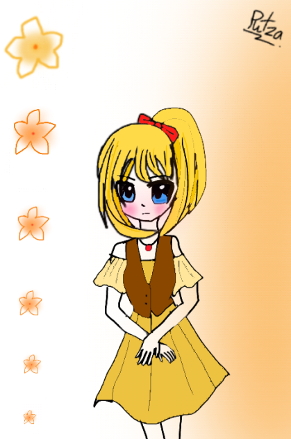 (Speed paint) Orange-Yellow GIRL - ibisPaint