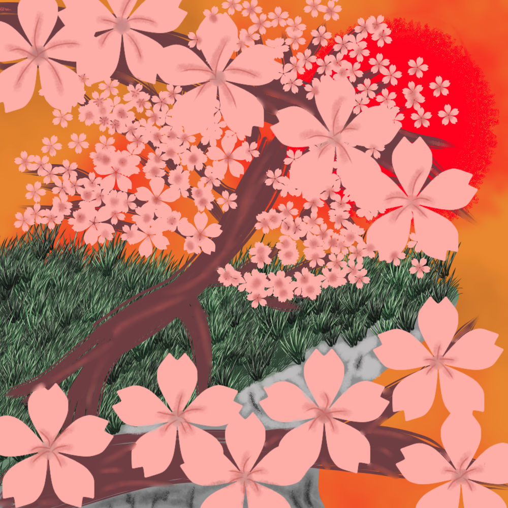Cherry blossom tree - ibisPaint