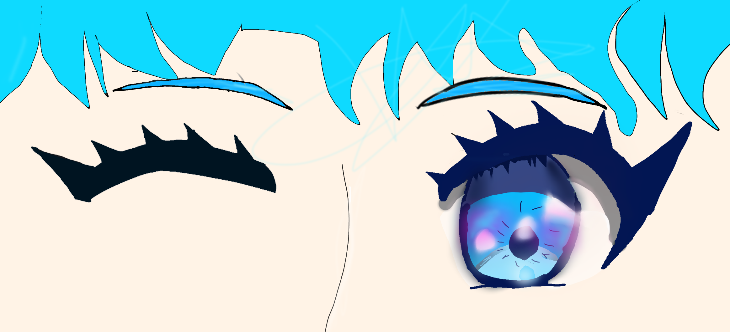 Ojos 👀 azules - ibisPaint