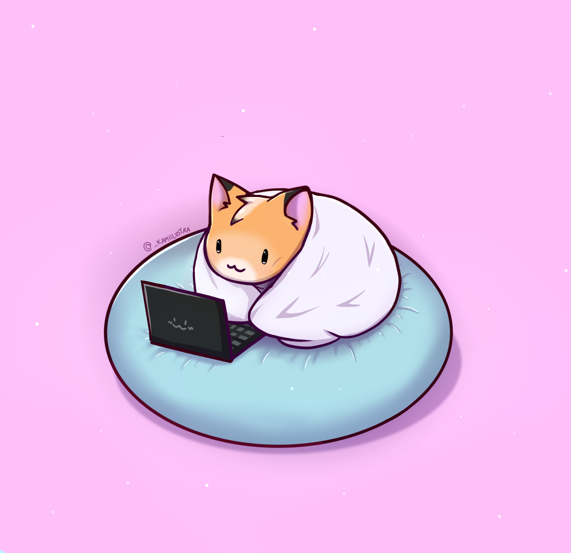 kitty chilling - ibisPaint