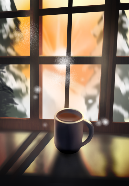 One more cup of coffee - ibisPaint