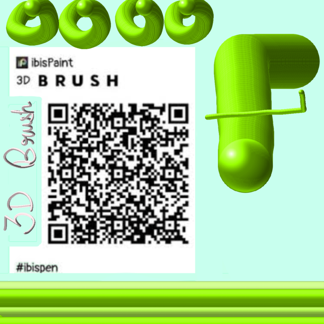 °Qr code° 3D brush pen - ibisPaint