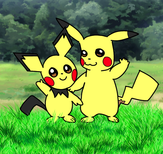 Pikachu and Pichu - ibisPaint