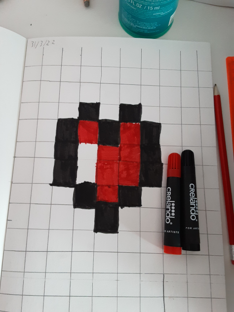 pixel love heart - ibisPaint