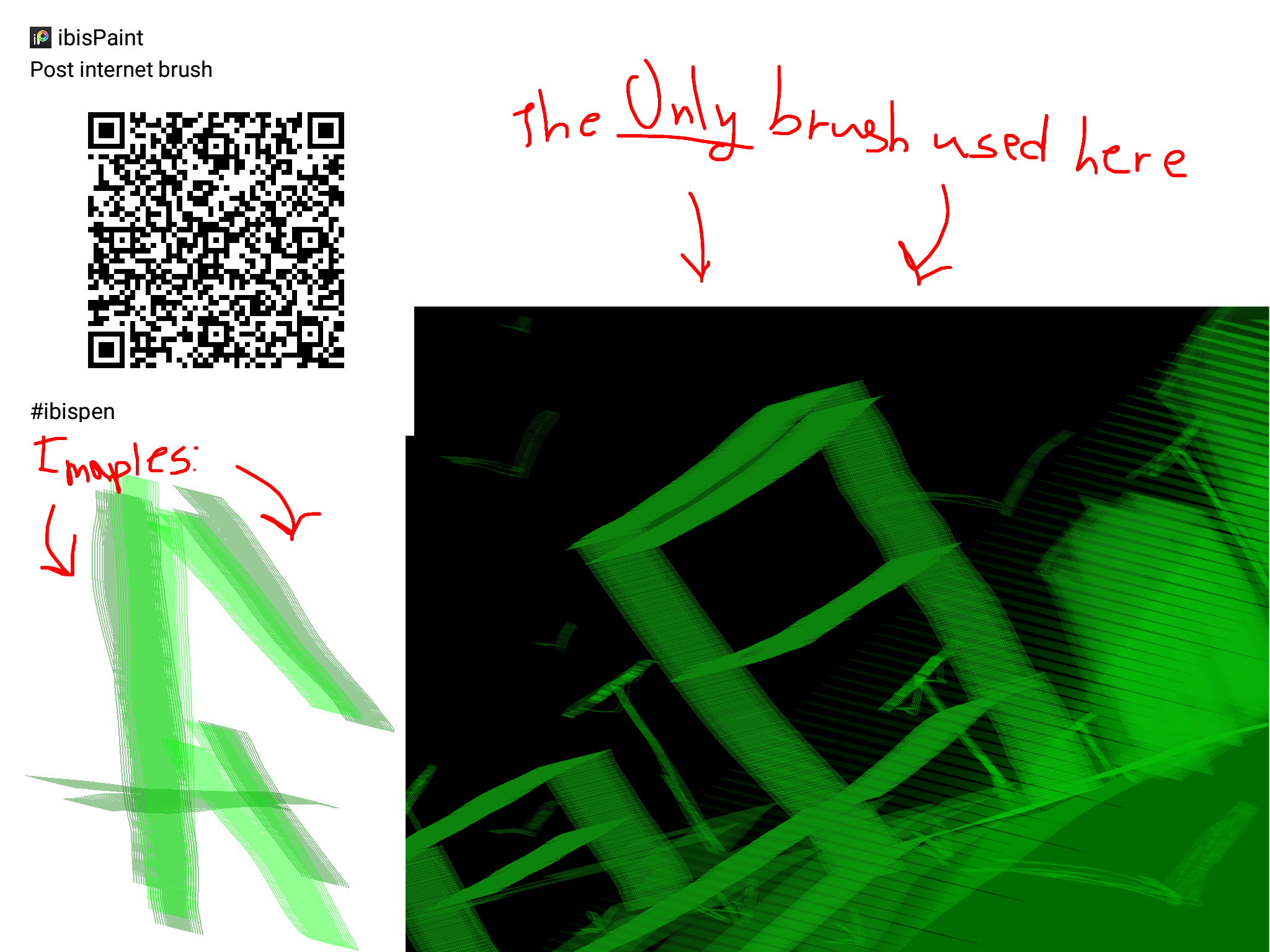 The brush used in 'post internet' - ibisPaint