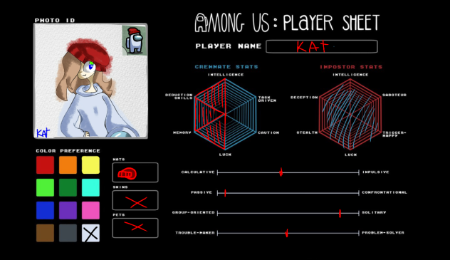 among us player sheet - ibisPaint