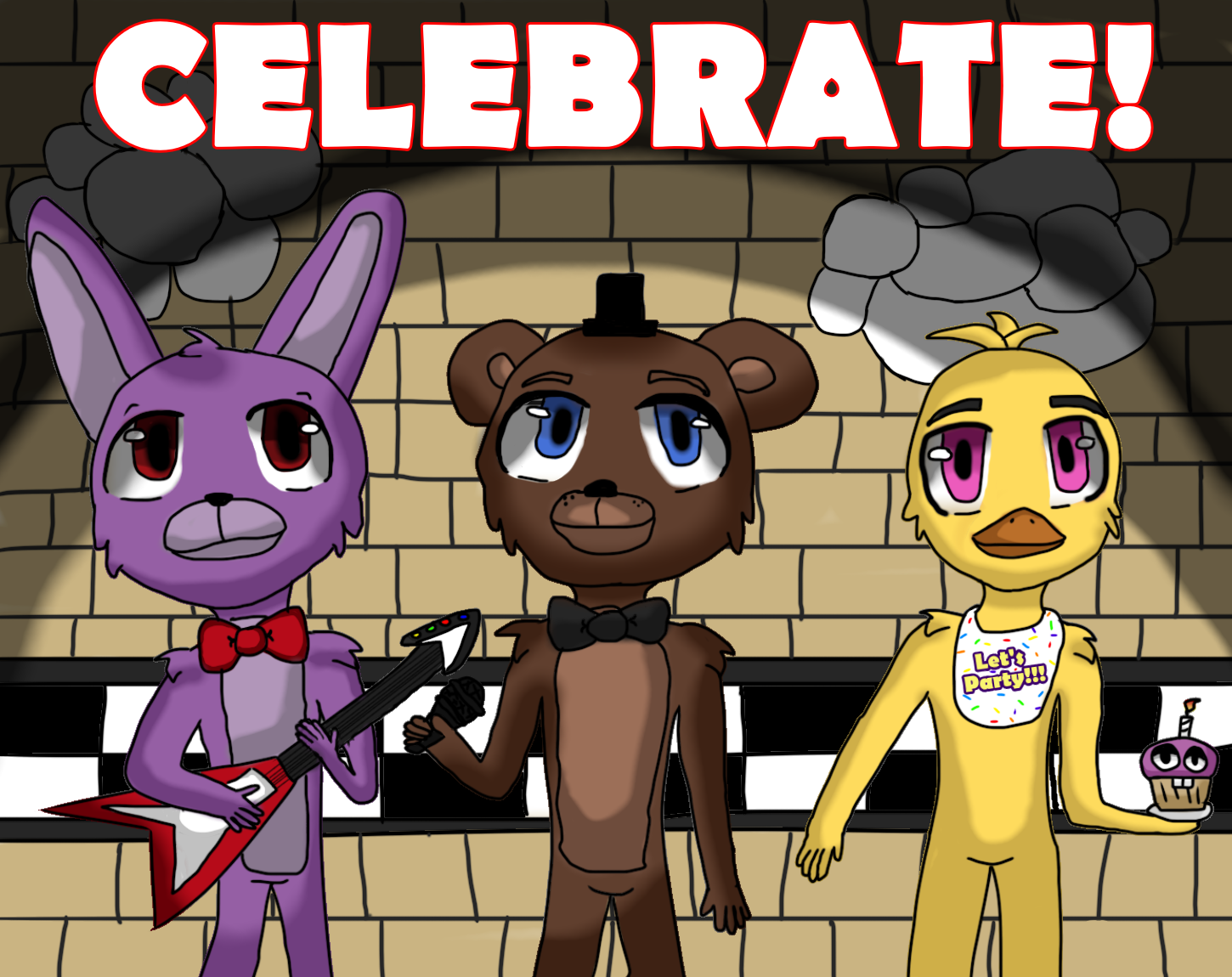 FNAF 1 Celebrate! poster - ibisPaint