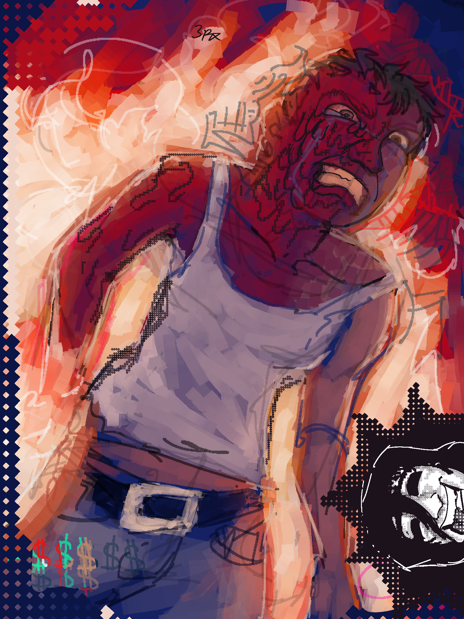 (tw)through the fire n flames - ibisPaint