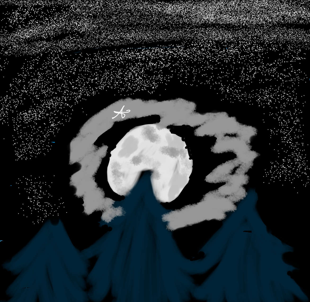 Sunrise and Moonset - ibisPaint