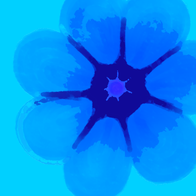 Ocean blue flower - ibisPaint