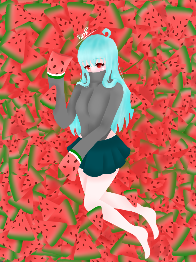 Watermelon Girl - ibisPaint