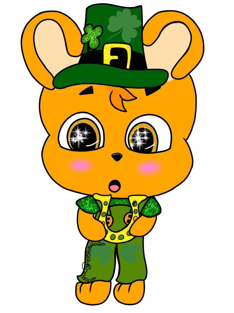 St Patrick’s Day Orange Bear - Speedpain - ibisPaint