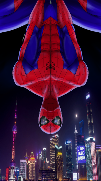 Spider-Man at Night - ibisPaint