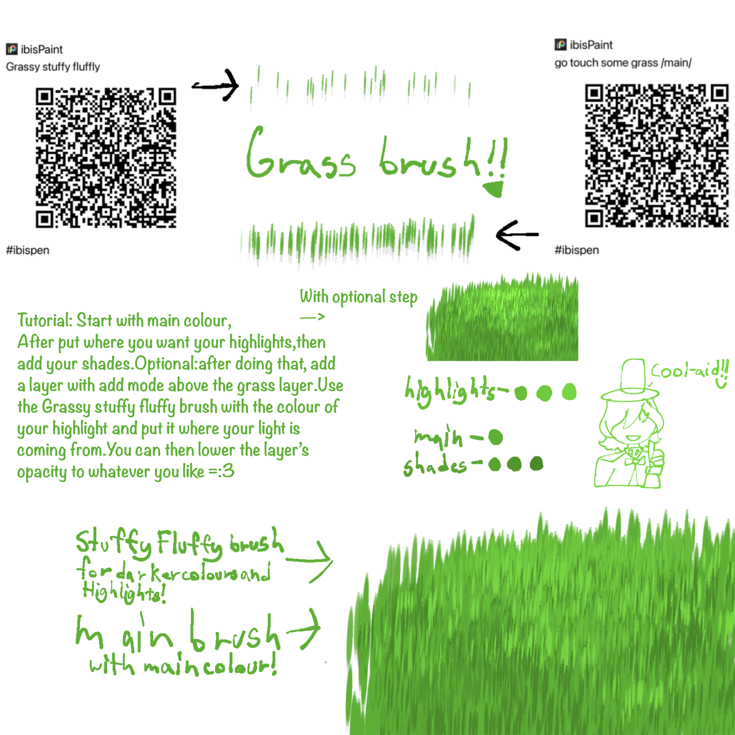 My grass brush!!! - ibisPaint