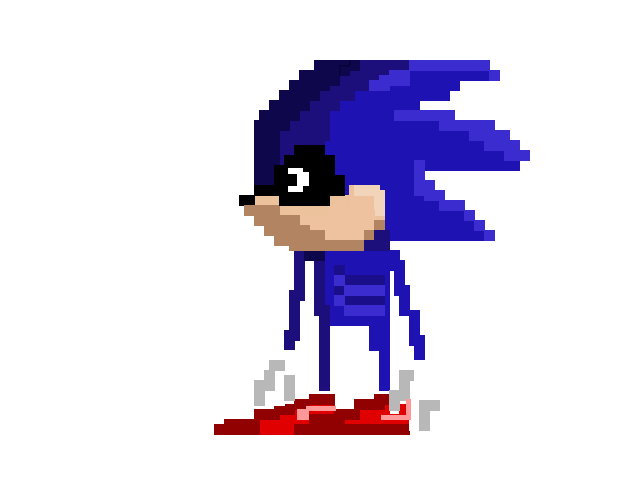Pixel Shin Sonic Idle - ibisPaint