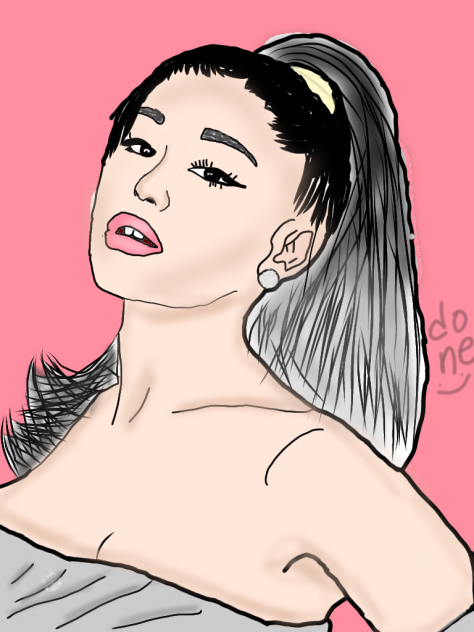 how to draw ariana grande - ibisPaint