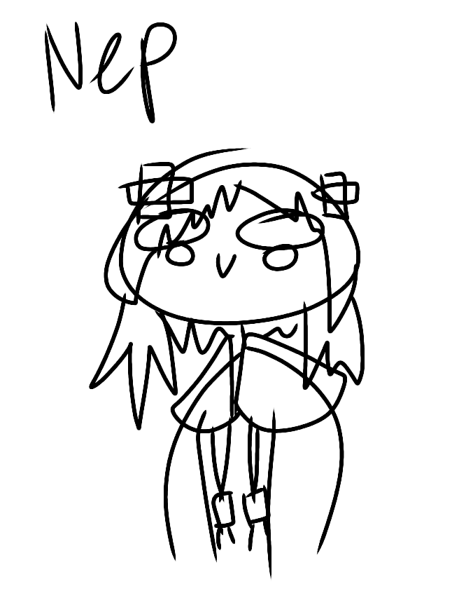 I tried drawing nep nep - ibisPaint