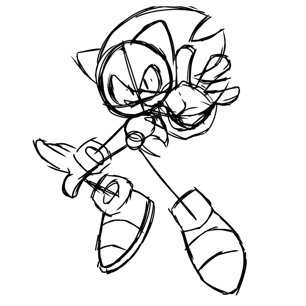 super sonic boceto - ibisPaint