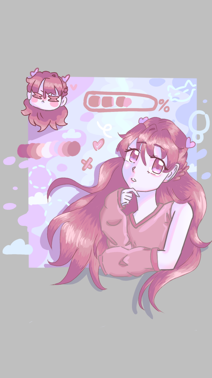 pastel pink girl - ibisPaint