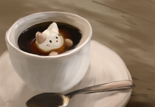 Coffee kitty - ibisPaint