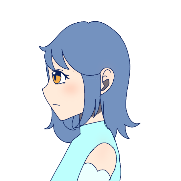 Girl head turn animation - ibisPaint