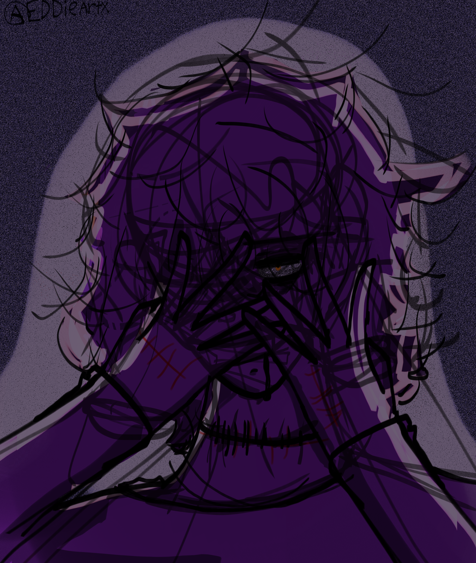 Just a creepy lil drawing UWU - ibisPaint
