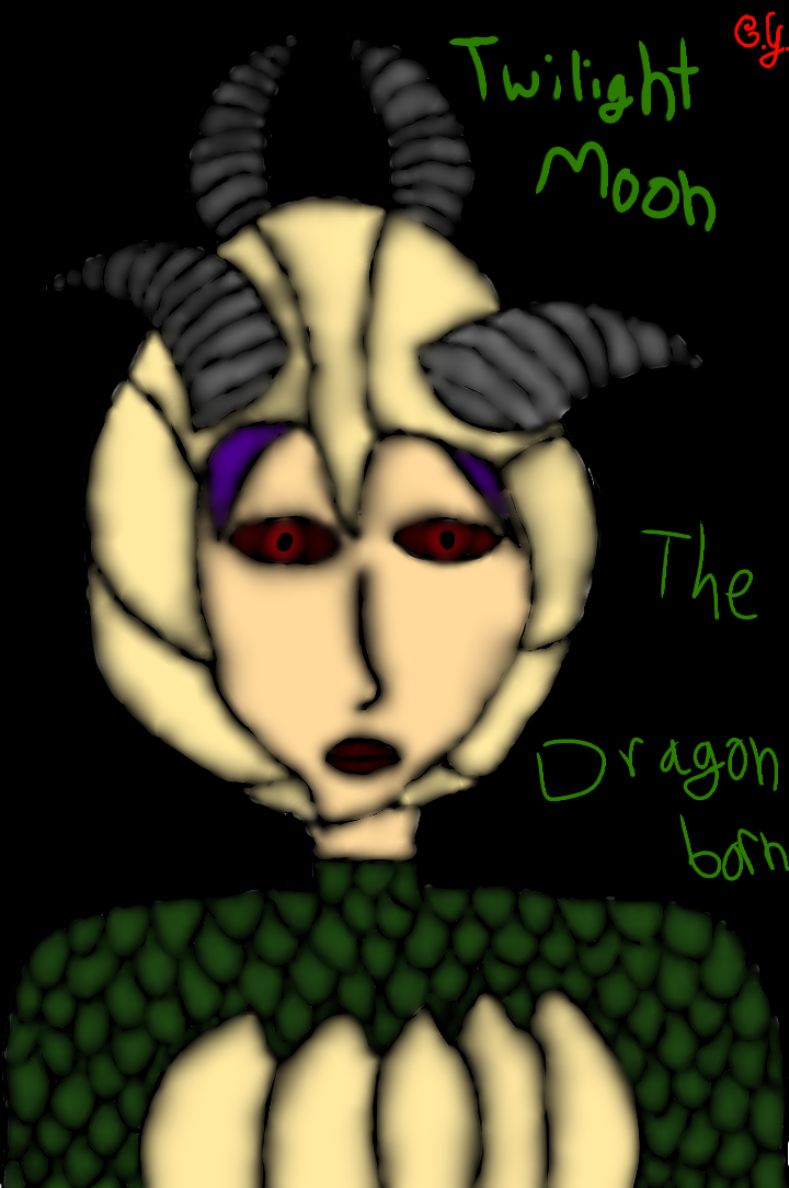 Twilight Moon, My Dragonborn Character - ibisPaint