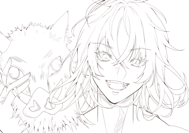 Inosuke Lineart - ibisPaint