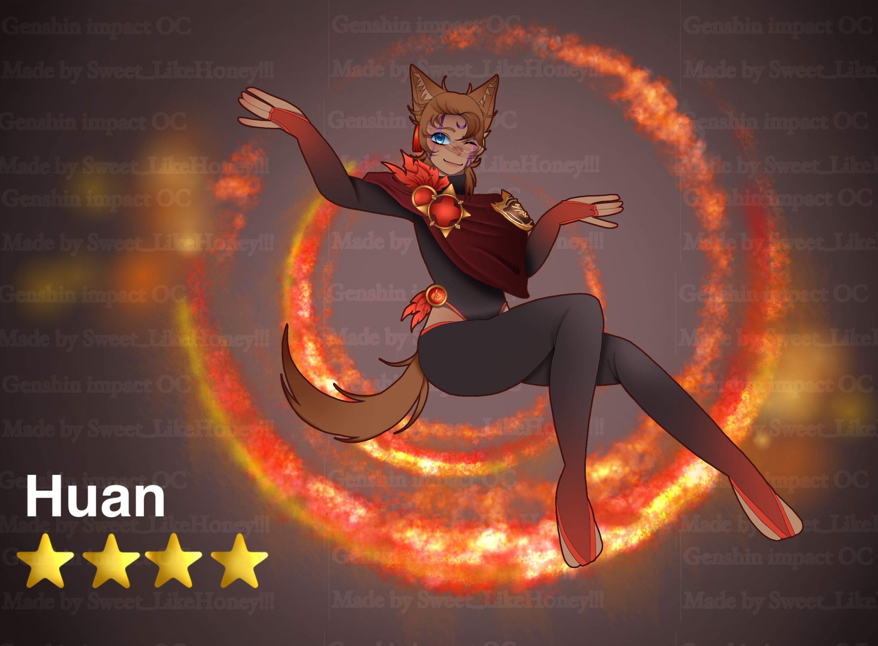 Genshin OC - HUAN 🐶🐾🐦‍🔥 - ibisPaint