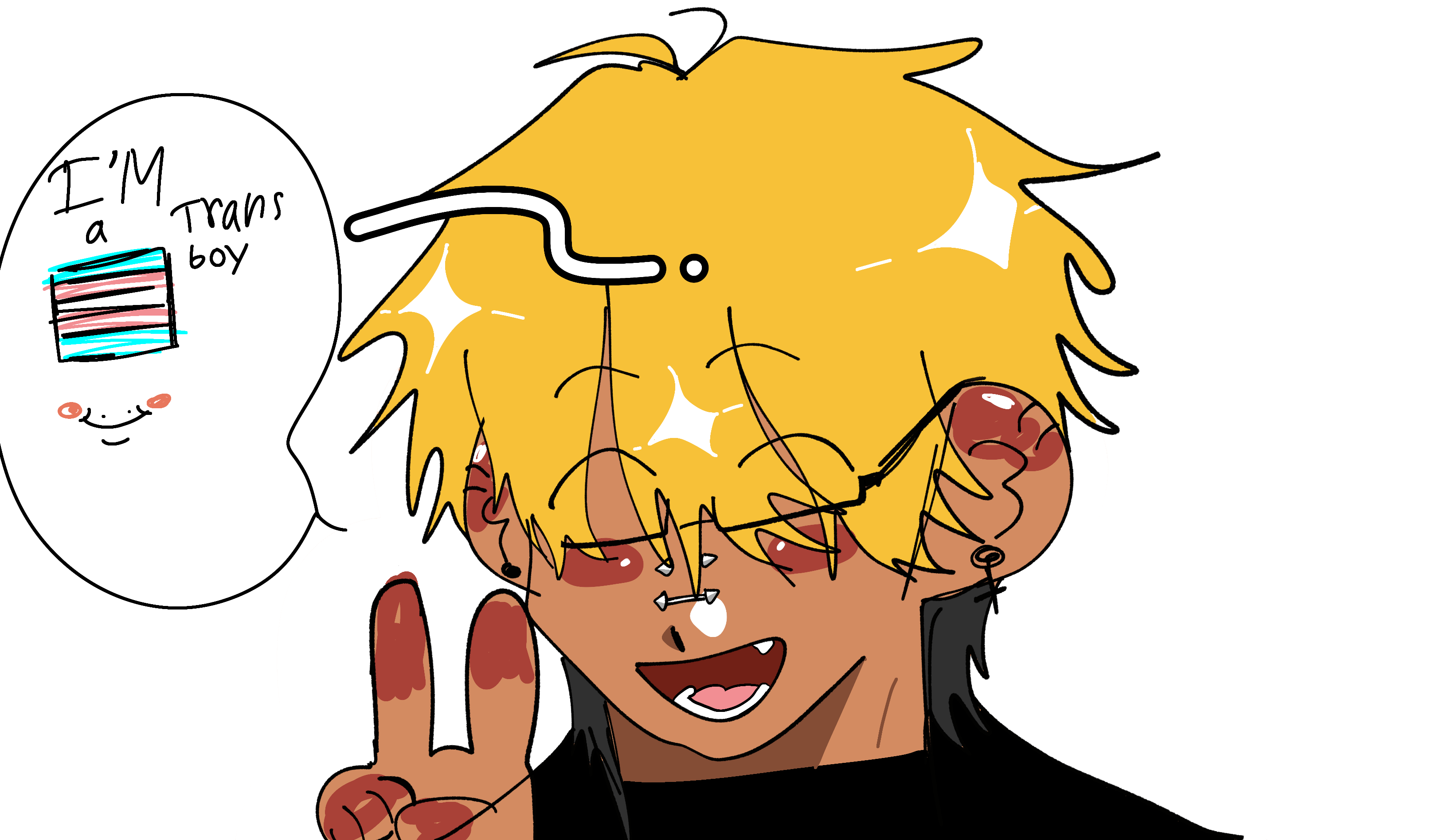 I'm transmasc gay and aroace🏳️‍⚧️🏳️‍🌈 - ibisPaint