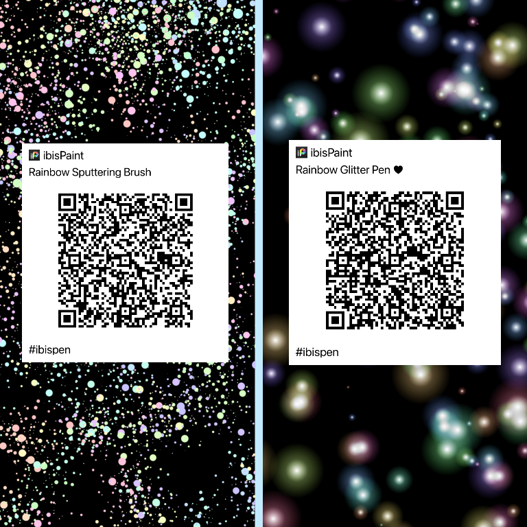 QR Code's for Rainbows Brushes - ibisPaint