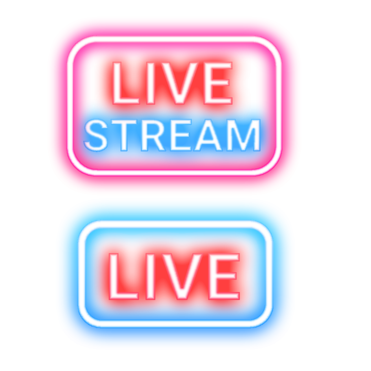 Live stream neon signs - ibisPaint