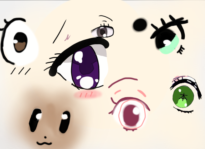 Eyes in almost different art styles - ibisPaint