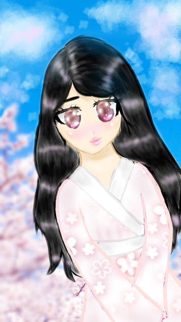 cherry kimono - ibisPaint