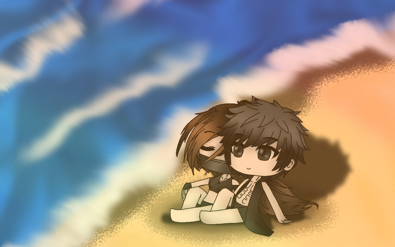 beach sunset - ibisPaint