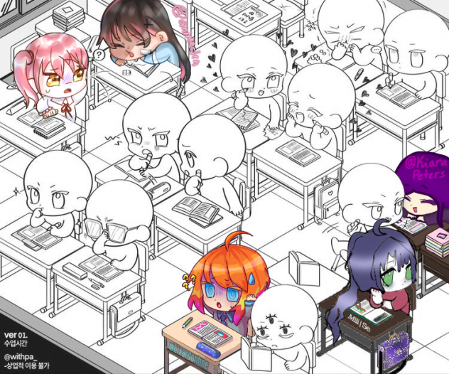 Cute Classroom Collaboration - ibisPaint