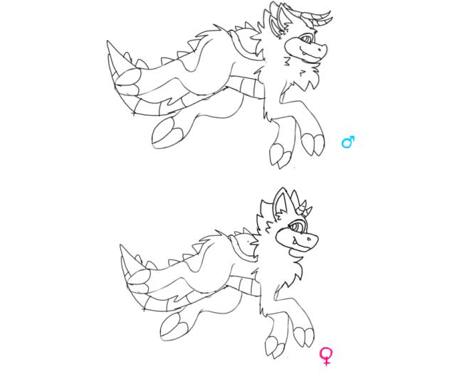 Male and Female Tigrette Bases - ibisPaint