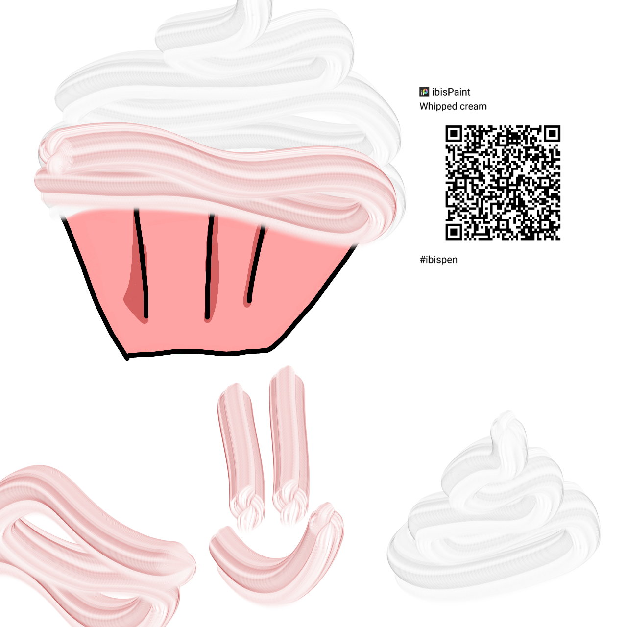 whipped cream brush - ibisPaint