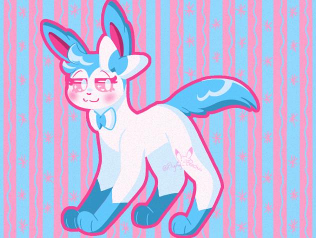 Shiny Sylveon Remake 🩵🩷 - ibisPaint