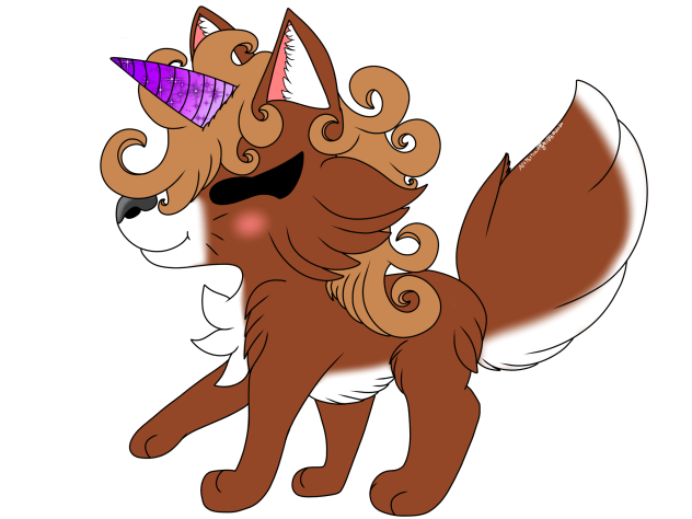 Brown Unicorn Cat - ibisPaint