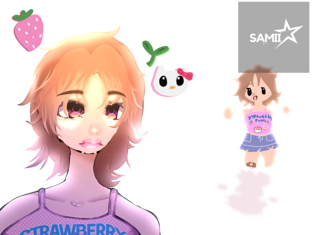 Strawberry puffs!! - ibisPaint