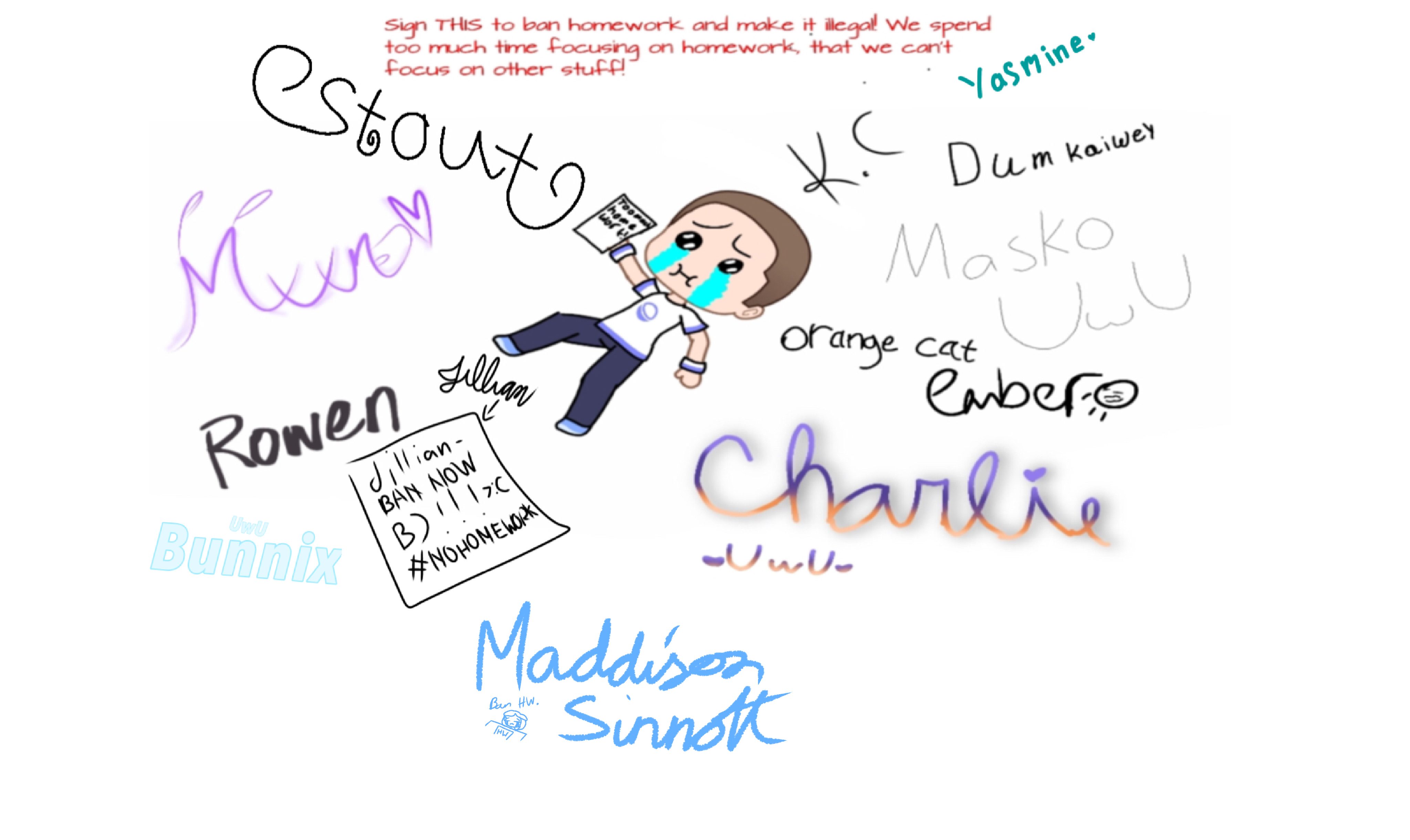 Homework ban collab - ibisPaint