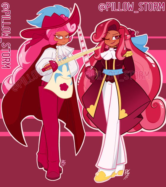 Raspberry Mousse and Raspberry Cookie - ibisPaint