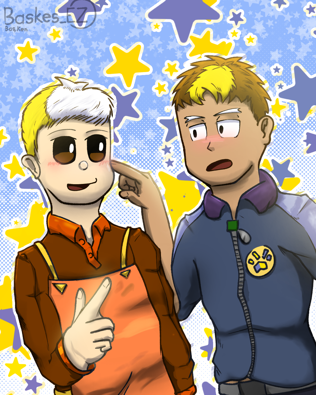 Bas & Ken as humans - ibisPaint
