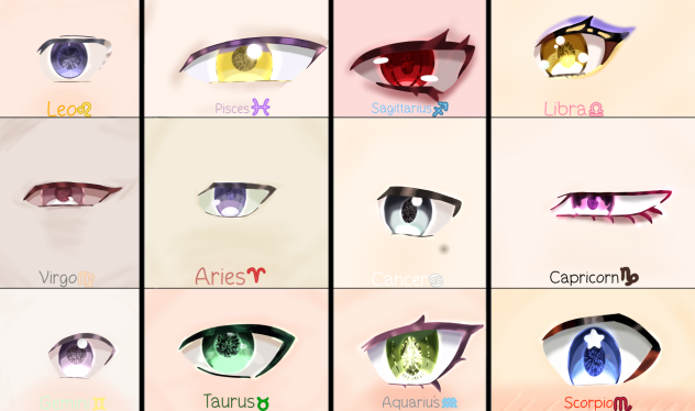 Vtuber eyes and zodiac sign - ibisPaint