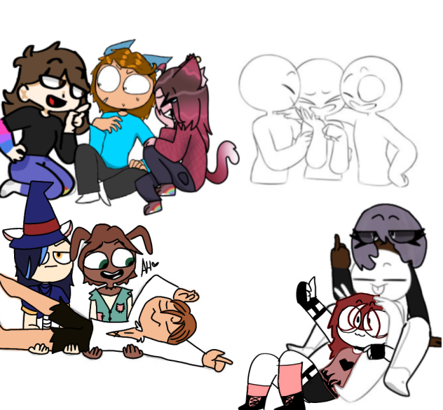 three people collab - ibisPaint