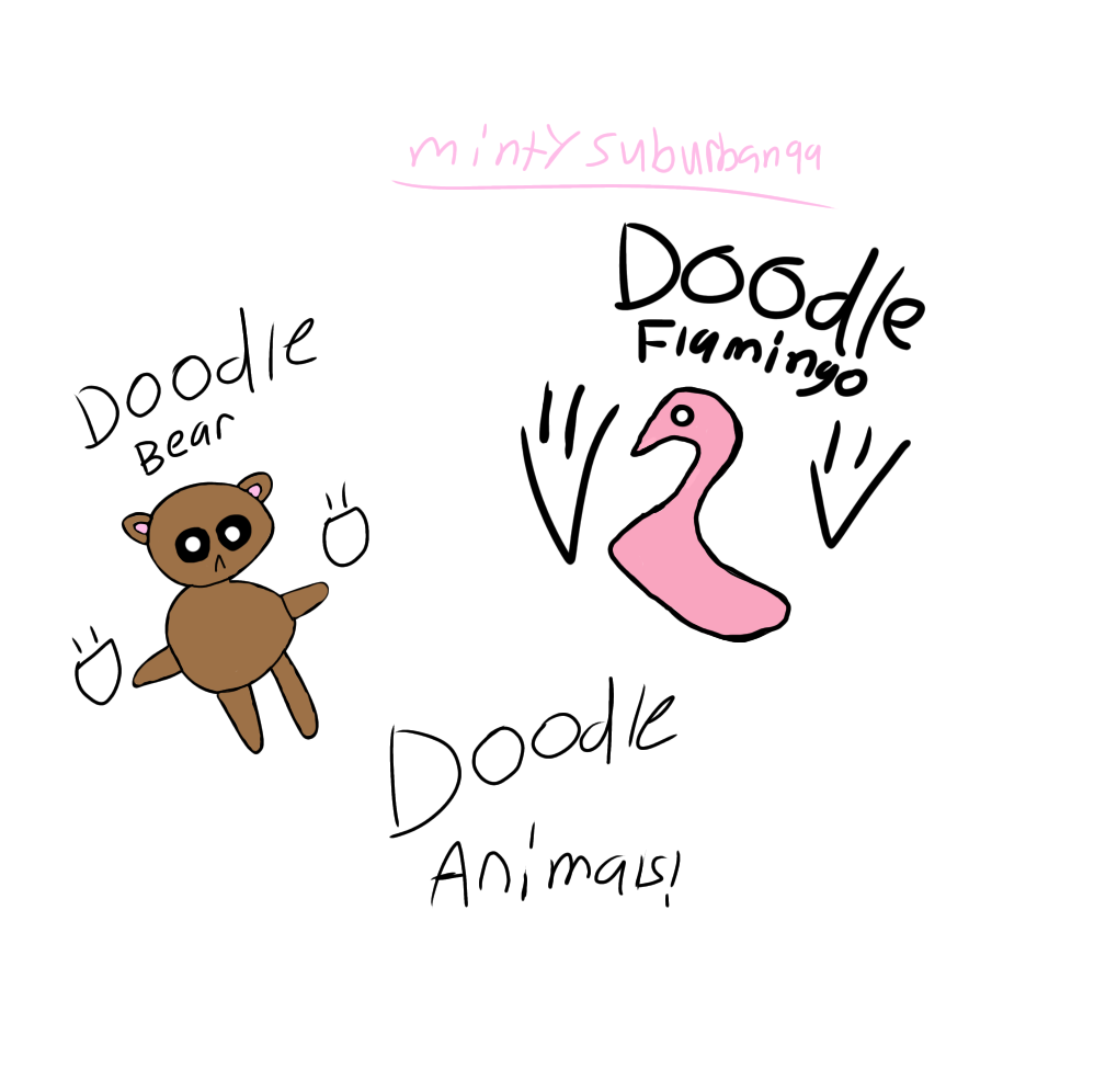 Doodle animals (Bear and Flamingo) - ibisPaint