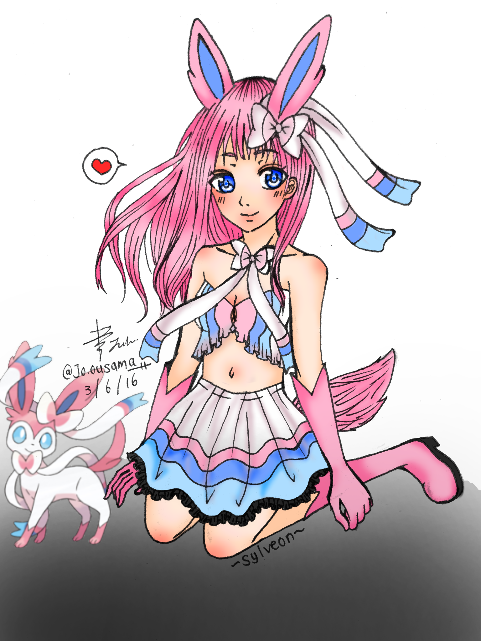 Sylveon Gijinka - ibisPaint